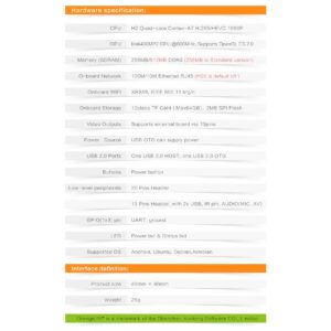 Laiaouay for Orange Pi Zero LTS 512MB Development Board+Protective White Case ,H3 Quad Core Open-Source Single Board Set