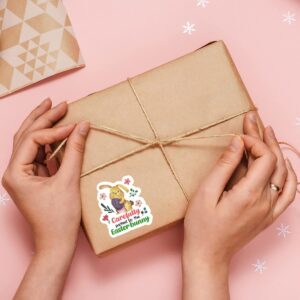 200 PCS Carefully Packed by The Easter Stickers,Cute Small Business Envelopes Stickers for Handmade Goods/Bags Business Packages,Easter Day Theme Small Shop Business Stickers for Envelopes Seals