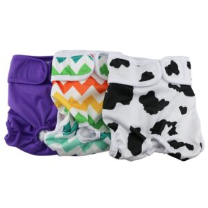 hi sprout female dog diaper reusable washable durable absorbent cloth doggie diapers pants-butterfly and toucan xs