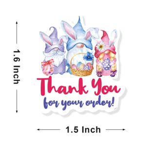 200 PCS Thank You for Your Order Easter Stickers,Cute Small Business Envelopes Stickers for Handmade Goods/Bags Business Packages,Easter Day Theme Small Shop Business Stickers for Envelopes Seals