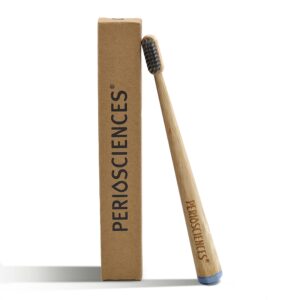 periosciences biodegradable bamboo toothbrush, soft charcoal bristles