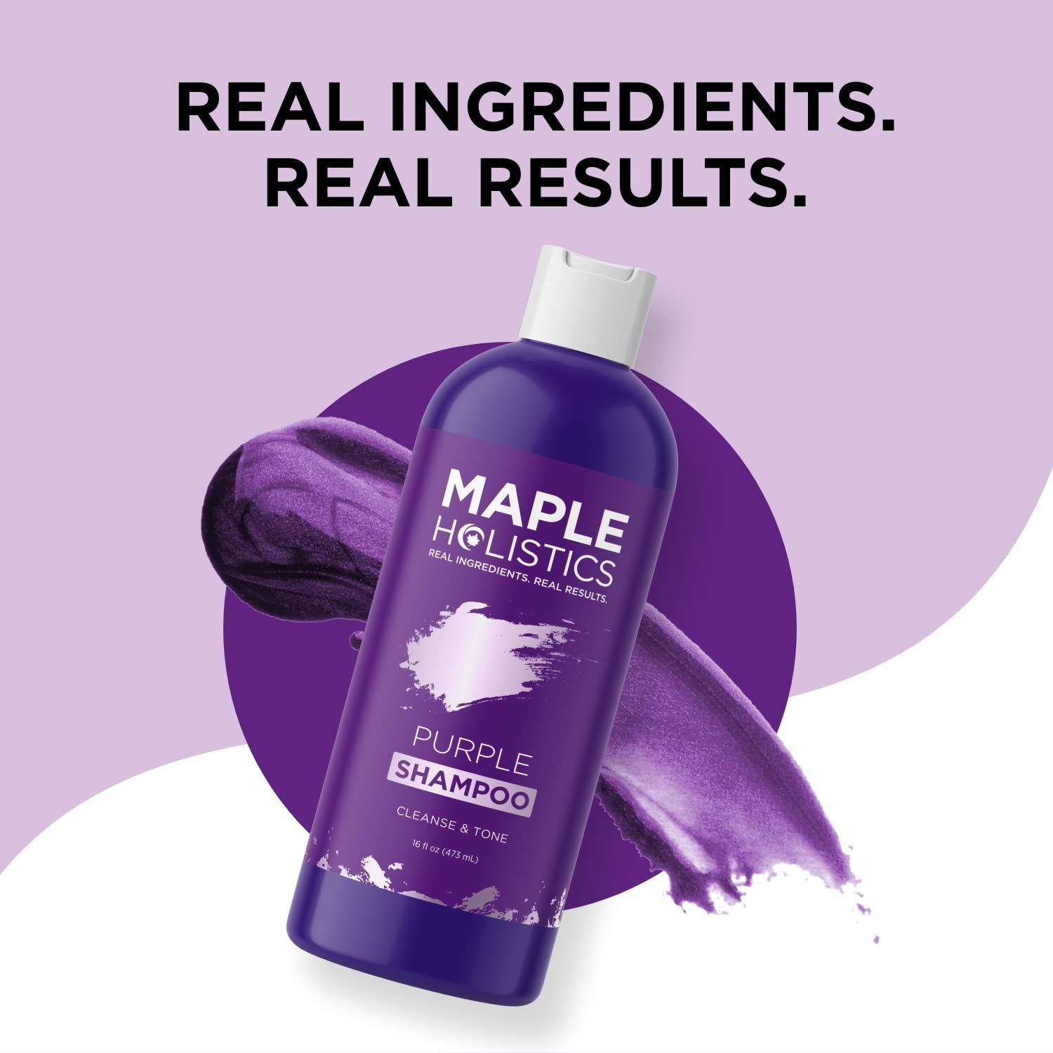 Purple Shampoo Blonde Hair Toner - Sulfate Free Shampoo for Color Treated Hair plus Blonde Shampoo for Brassiness and Yellow Tones - Hair Toner for Bleached Hair Made with Cleansing Natural Oils 16oz