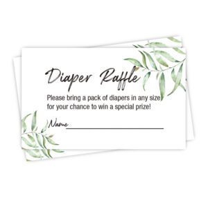 farhtinanfx diaper raffle tickets for baby shower 3.5" x 2" with name line, for girl or boy baby shower invitations, baby shower games(50 pack)