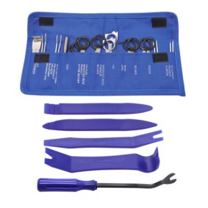 ruibapa 20pcs blue radio remove tool key kit with 5pcs fastener remover tool kit for removing car radio stereo cd player p-003-b+kit