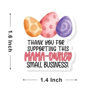 200PCS Thank You for Supporting Mama Easter Stickers,Cute Small Business Envelopes Stickers for Handmade Goods Business Packages,Easter Day Theme Small Shop Business Stickers for Envelopes Seals