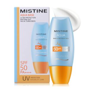 mistine face sunscreen spf 50+ broad spectrum sunscreen for face