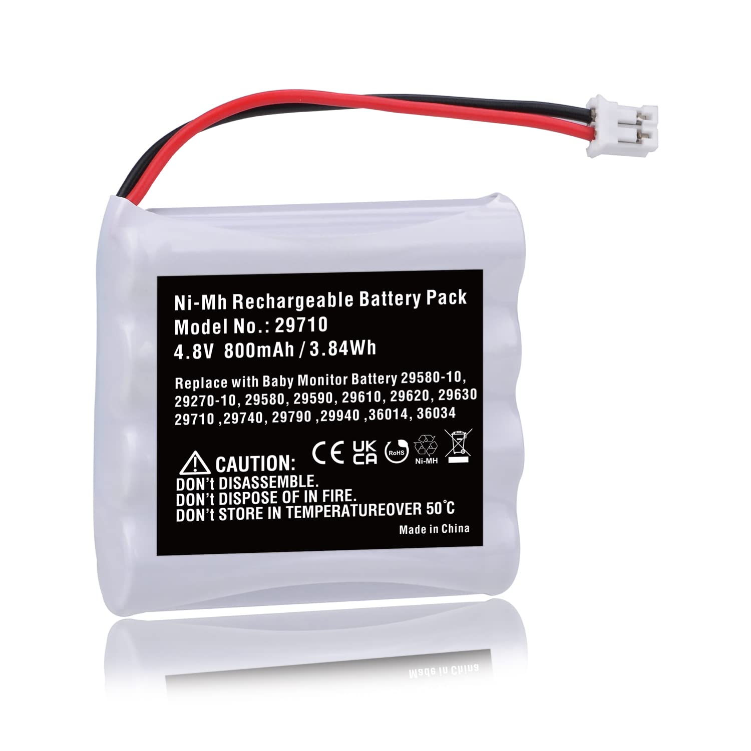 PowerTrust Ni-MH 4.8V 800mAh Battery for Summer Infant Wide View Baby Monitor Battery 29580-10 29270-10 29580 29590 29610 29620