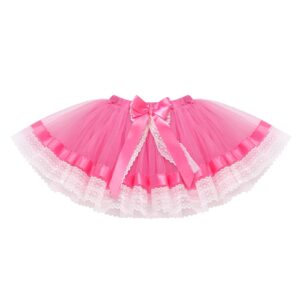 Baby Girl's My 1st Birthday Outfit Flower Printed Cotton Short Sleeve Romper Bodysuit Princess Tutu Tulle Skirt Crown Headband 3pcs Set One Year Old Party Cake Smash Photo Shooting Props Pink