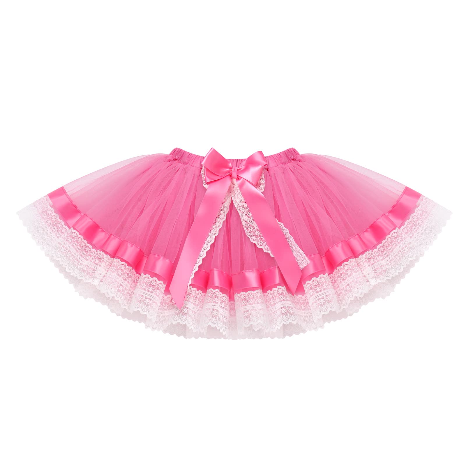 Baby Girl's My 1st Birthday Outfit Flower Printed Cotton Short Sleeve Romper Bodysuit Princess Tutu Tulle Skirt Crown Headband 3pcs Set One Year Old Party Cake Smash Photo Shooting Props Pink