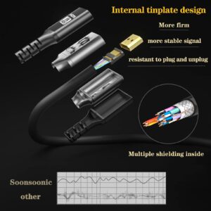 Soonsoonic HDMI 2.1 Cable 40 Ft 8K 48Gbps Ultra High Speed Cables & 8K@60Hz 4K@120Hz 144Hz eARC Dynamic HDR 3D HDCP2.2&2.3 HDMI Cord | for HDTV Monitor RTX 3090 Xbox Series X PS5 ect (12M)