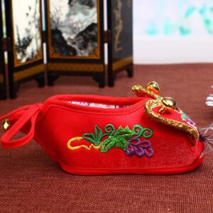 Coco Dolphin Baby Tiger Shoes 6 Month Infant Boy Girl Baby Gift Chinese New Year Asian Tang Traditional 100 Day Celebration Red