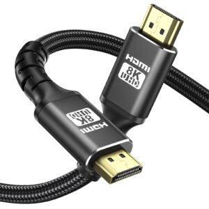 soonsoonic hdmi 2.1 cable 25 ft 8k 48gbps ultra high speed cables & 8k@60hz 4k@120hz 144hz earc dynamic hdr 3d hdcp2.2&2.3 hdmi cord | for hdtv monitor rtx 3090 xbox series x ps5 ect (7.6m)