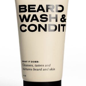 Would Beard Wash and Conditioner for Men by Barstool Sports, 5 fl. oz., Deep Conditioning Facial Hair and Skin Soap, Nourishing Argan Oil, Tea Tree Oil, and Aloe Vera, Reduce Frizz