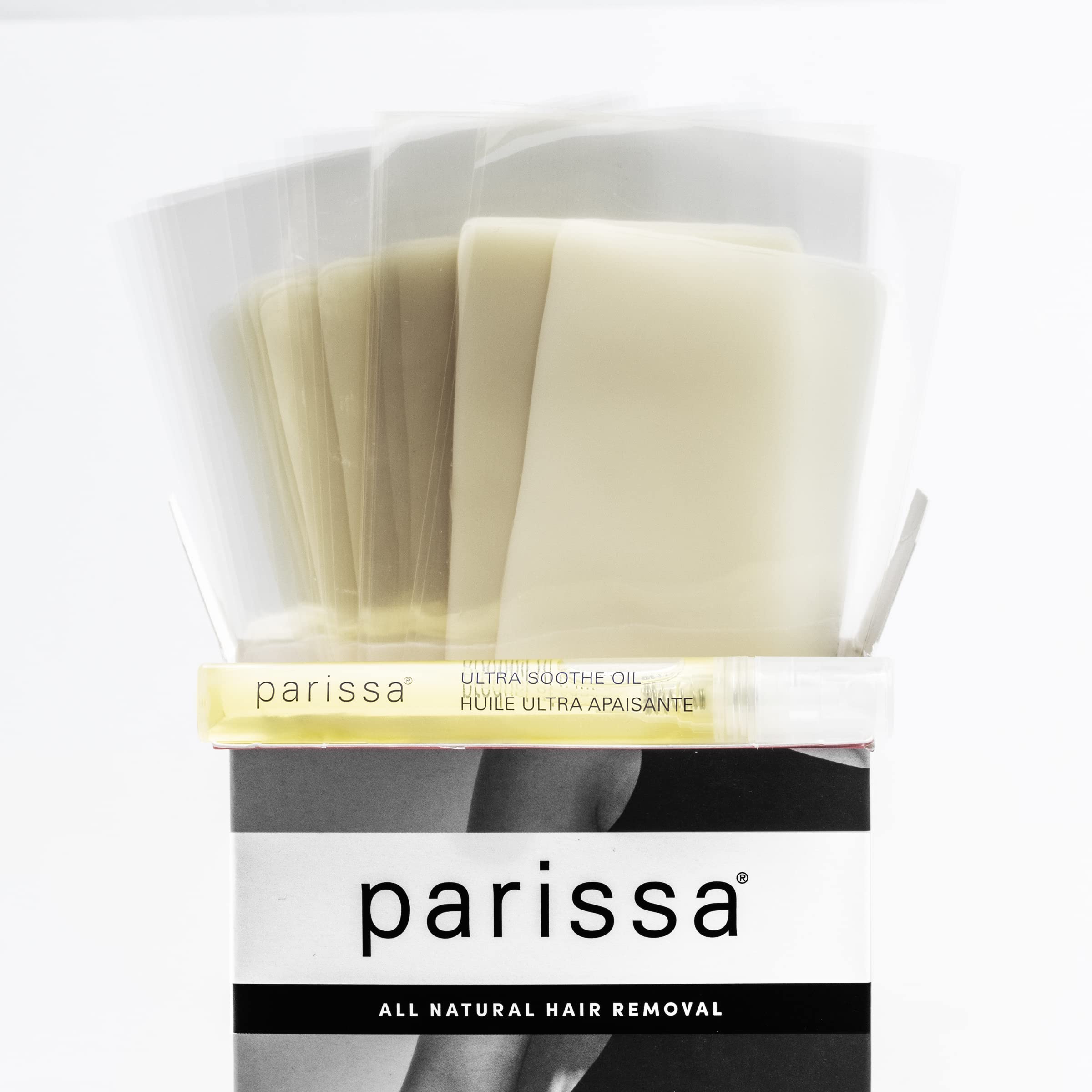 Parissa Legs & Body 24 Biodegradable Wax Strips Kit for At-Home Hair Removal with Ready-to-Use Large Wax Strips for All Hair Types, Pink (PW-ST40)