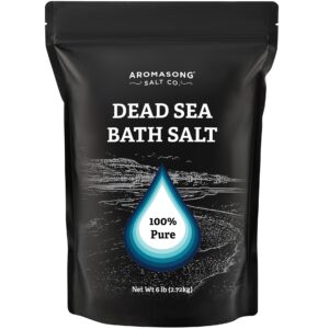 aromasong dead sea salt bath soak 6 lbs. bulk pack – 100% natural dead sea salts for soaking, relaxation, and detoxification of skin, dead sea salts for bath to rejuvenate and refresh.