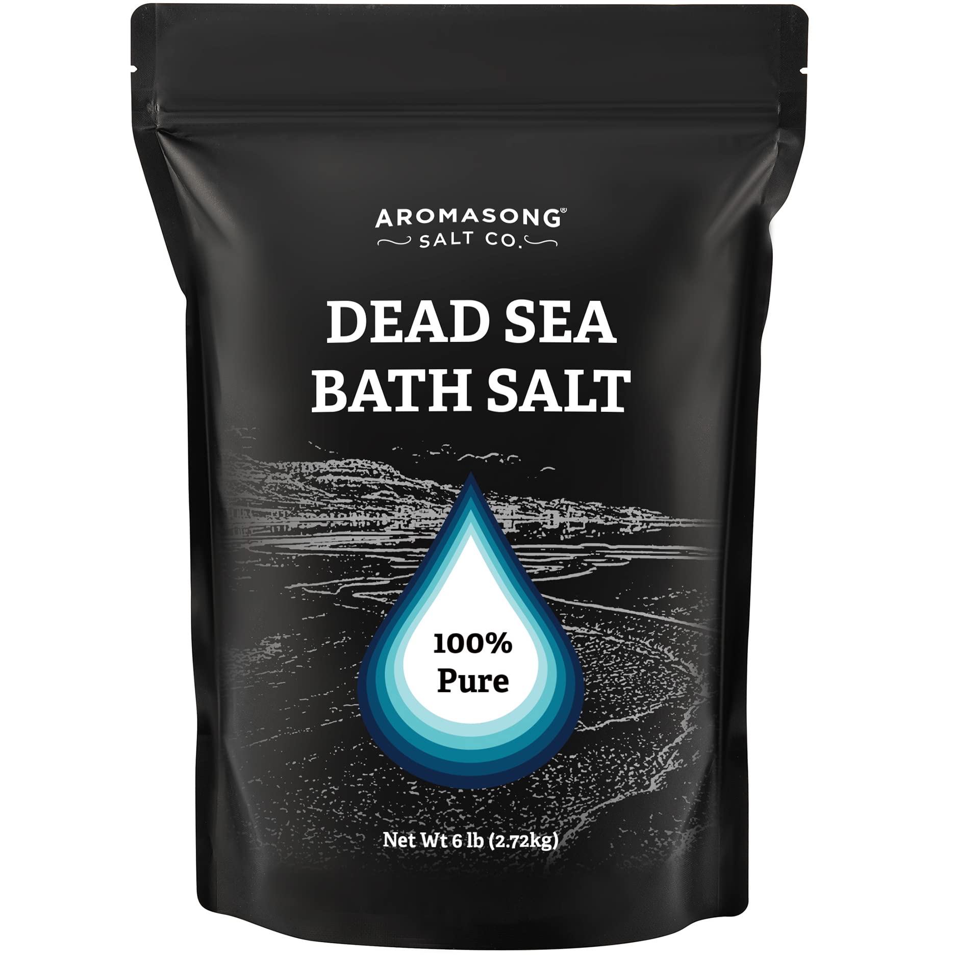 Aromasong Dead Sea Salt Bath Soak 6 Lbs. Bulk Pack – 100% Natural Dead Sea Salts for Soaking, Relaxation, and Detoxification of Skin, Dead Sea Salts for Bath to Rejuvenate and Refresh.