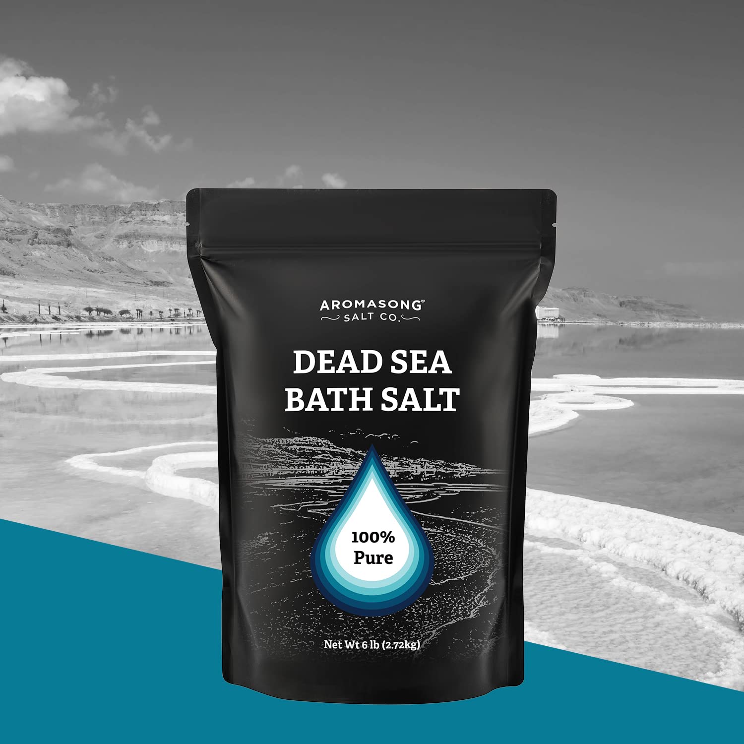 Aromasong Dead Sea Salt Bath Soak 6 Lbs. Bulk Pack – 100% Natural Dead Sea Salts for Soaking, Relaxation, and Detoxification of Skin, Dead Sea Salts for Bath to Rejuvenate and Refresh.