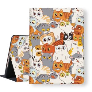 li-love case for ipad 9th 8th 7th generation 10.2 inch 2021 2020 2019 release lightweight slim protective soft tpu folio stand cover cute cat adjustable angles auto wake sleep smart leather case