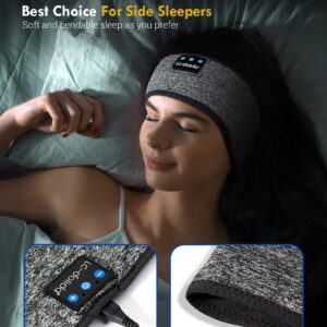 LC-dolida Sleep Headphones Bluetooth Headband, Wireless Sports Headband Headphones with Thin HD Stereo Speakers Perfect for Sleeping, Sport, Yoga, Travel Cool Gadgets for Women Man