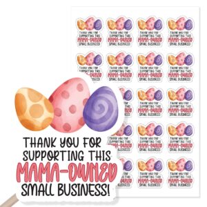 200pcs thank you for supporting mama easter stickers,cute small business envelopes stickers for handmade goods business packages,easter day theme small shop business stickers for envelopes seals