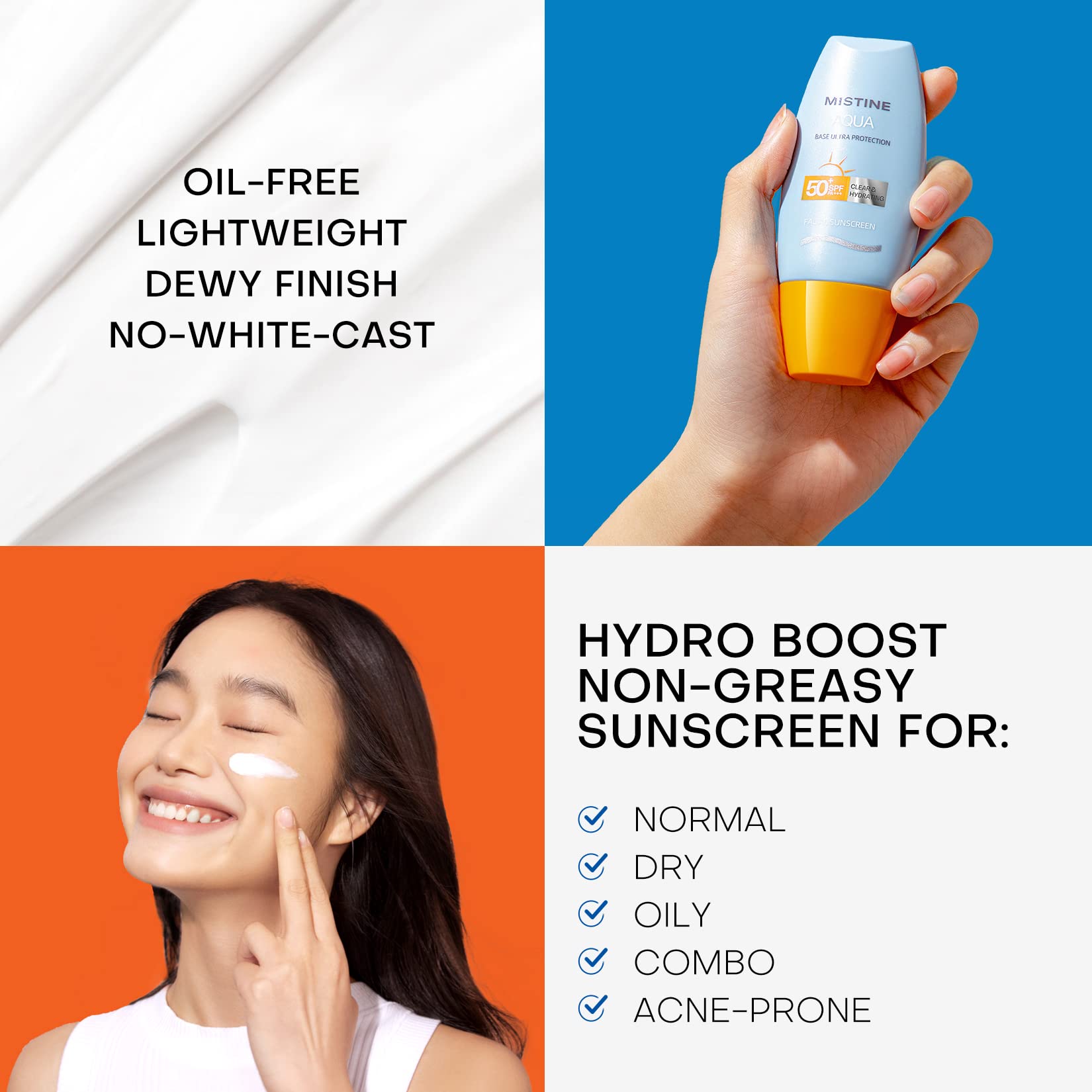 MISTINE Face Sunscreen SPF 50+ Broad Spectrum Sunscreen For Face