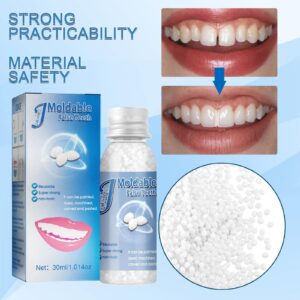 SINGOVE Temporary Tooth Repair kit for Filling The Missing Broken Tooth and Gaps-Moldable Fake Teeth and Thermal Beads Replacement Kit,Artfifical Teeth, Make Smile Confidently (White, One Size)