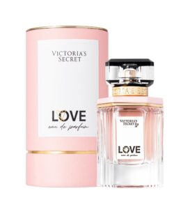 victoria's secret love eau de parfum, notes of fresh juniper, apricot blush & boyfriend tee, perfumes for women (3.4 oz)