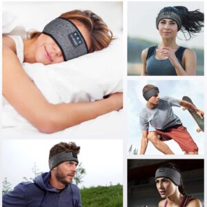 LC-dolida Sleep Headphones Bluetooth Headband, Wireless Sports Headband Headphones with Thin HD Stereo Speakers Perfect for Sleeping, Sport, Yoga, Travel Cool Gadgets for Women Man