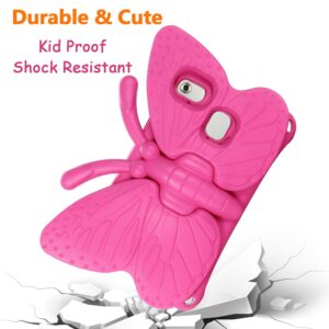 Tading Universal Kids Case for Sunshine T1 Tablet/Sunshine T1 Elite Tablet Case, Shockproof Light Weight Protective Stand Cover for Cloud Mobile Sunshine T1 Tablet 8 inch, Cute Butterfly - Magenta