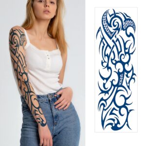 Aresvns Semi Permanent Sleeve tattoos for Men and women, Realistic Fake Tattoos Full Arm Waterproof & Long-Lasting 2 Weeks