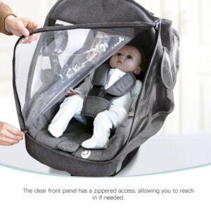 Universal Car Seat Rain Cover Infant Car Seat Weather Shield Waterproof Windproof Protection with Storage Bag