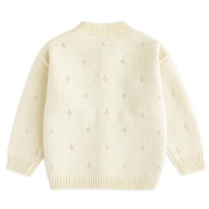 Curipeer Baby Girls Thin Sweater Crewneck Lightweight Open Front Knitted Toddler Cardigans