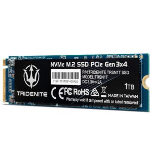 tridenite 1tb nvme m.2 2280 pcie gen 3x4 internal solid state drive (ssd)