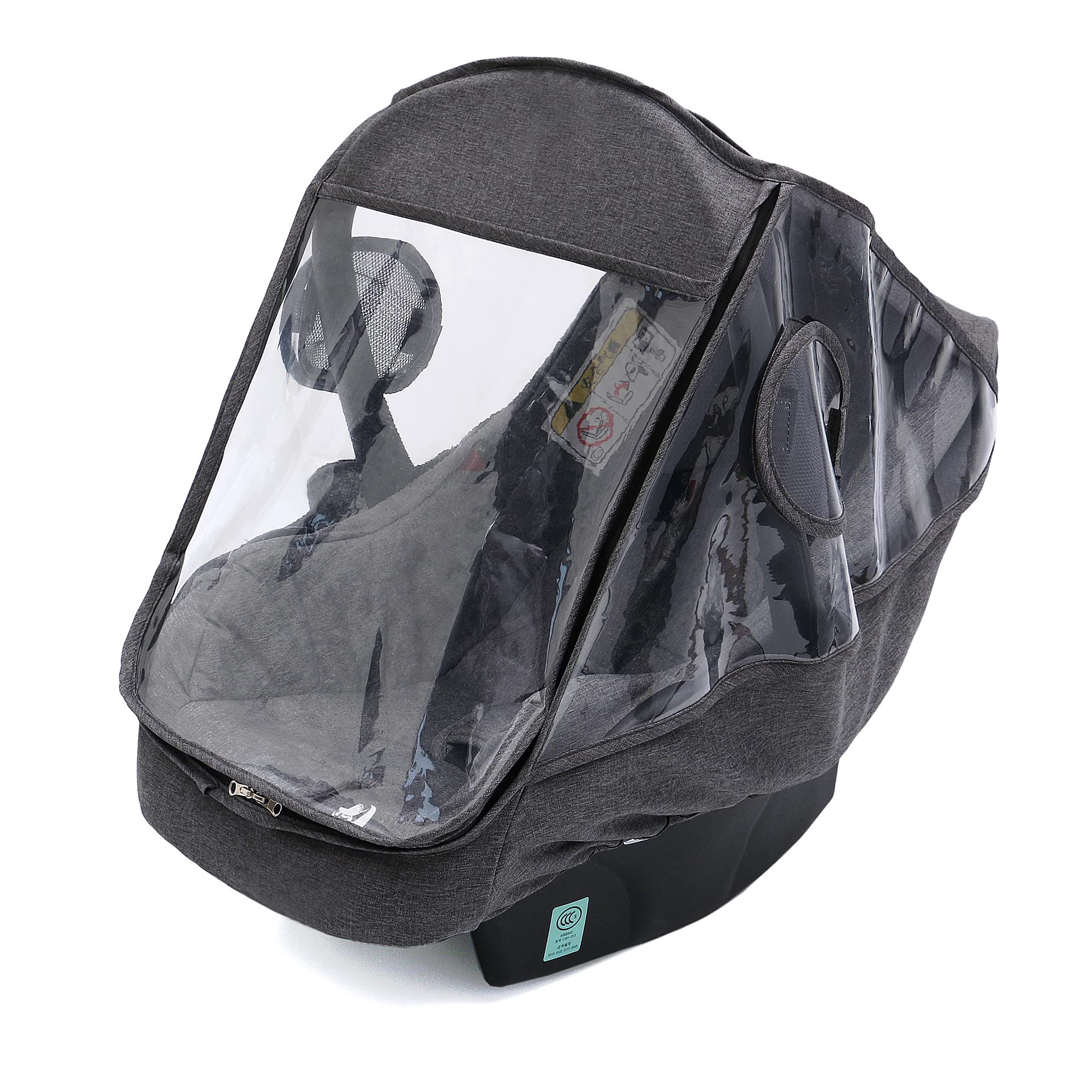 Universal Car Seat Rain Cover Infant Car Seat Weather Shield Waterproof Windproof Protection with Storage Bag