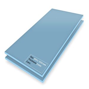 arctic tp-3: premium performance thermal pad, 200 x 100 x 1.0 mm (stackable to 2.0 mm without performance loss), 2 pieces - high performance, particularly soft, ideal gap filler, bridging gaps