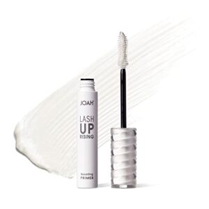 joah eyelash primer, uprising boosting lash primer, strengthening & conditioning white mascara formula with biotin, vitamin e & olive oil, vegan & cruelty free, clear