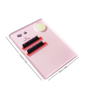 Acrylic Eyelash Extension Eye Lash Pallet Tool, Grafting False Eyelash Jade Console Round Jade Stone Organizer Eyelash Extension Grafting Pad Lash Tray Gasket (Pink)