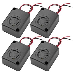 110db electronic black mini piezo alarm siren dc 12v insurance antitheft highdecibel square shell active buzzer alarm for car safes 4pcs