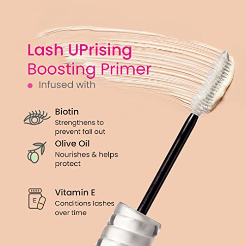 JOAH Eyelash Primer, UPrising Boosting Lash Primer, Strengthening & Conditioning White Mascara Formula with Biotin, Vitamin E & Olive Oil, Vegan & Cruelty Free, Clear