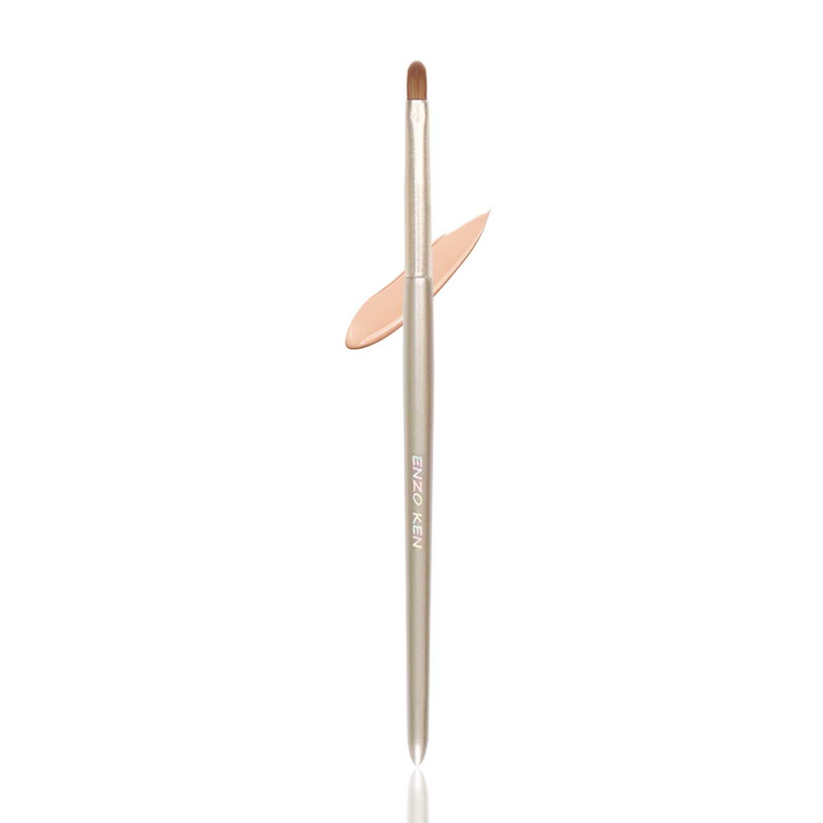 ENZO KEN Thin Lip Brush, Mini Flat Concealer Brush Under Eye, Small Lip Makeup Brush for Lip Stick, Liquid Lipstick, Liquid Blush, Lipgloss, Lip Plumper, Lip Plumping Lip Gloss, Spots, Mature Skin.