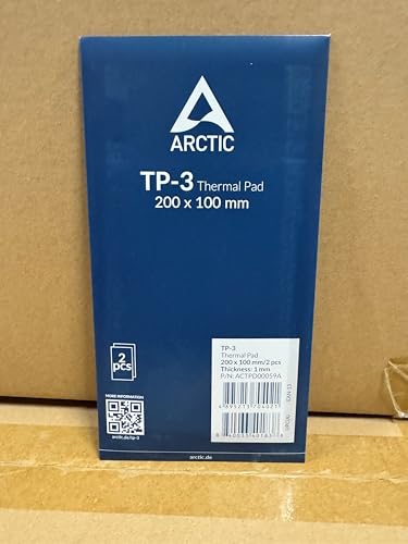 ARCTIC TP-3: Premium Performance Thermal Pad, 200 x 100 x 1.0 mm (Stackable to 2.0 mm Without Performance Loss), 2 Pieces - High Performance, Particularly Soft, Ideal Gap Filler, Bridging Gaps