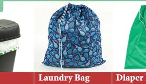 OsoCozy Cloth Diaper Pail Liner - Reusable, Washable, Waterproof Wet Bag with Drawstring. Excellent for Diaper Pails, Garbage Cans, Laundry, Recycling and Storage - Starry Night