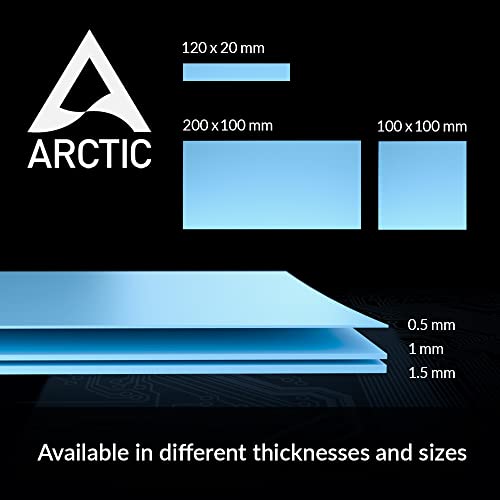 ARCTIC TP-3: Premium Performance Thermal Pad, 200 x 100 x 1.5 mm (Stackable to 2.0 mm Without Performance Loss), 2 Pieces - High Performance, Particularly Soft, Ideal Gap Filler, Bridging Gaps