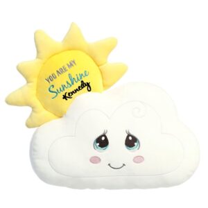 personalized you are my sunshine plush - inspirational cushion stuffed animal character keepsake with custom name