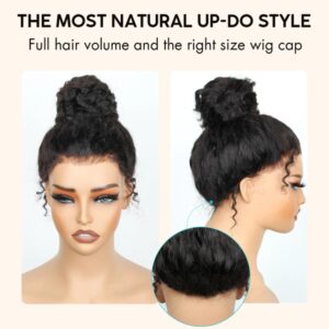 RASHINEE 360 Lace Front Wigs Human Hair Water Wave Full Lace Human Hair Wigs for Women Pre Plucked with Baby Hair 360 Wigs Human Hair Natural Color 20 inch