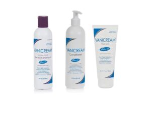 vanicream dandruff shampoo (8 oz), conditioner (12 oz) & hair styling gel (7 oz)