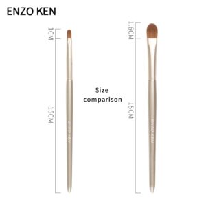 ENZO KEN Thin Lip Brush, Mini Flat Concealer Brush Under Eye, Small Lip Makeup Brush for Lip Stick, Liquid Lipstick, Liquid Blush, Lipgloss, Lip Plumper, Lip Plumping Lip Gloss, Spots, Mature Skin.