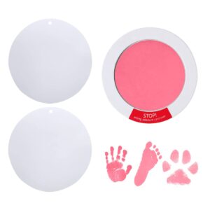 1pc inkless newborn baby footprint or handprint,pet paw prints kit,safe clean ink pad,long lasting keepsakes baby gifts