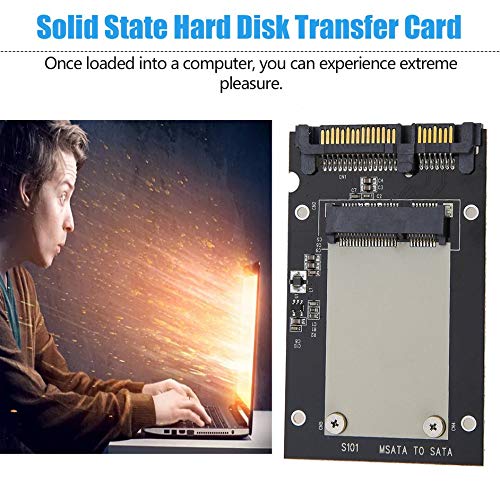 Superjiuex S101 Solid State Drive Transfer Box mSATA to SATA III 2.5 inch SSD Aluminum Hard Disk Box SSD Adapter Card