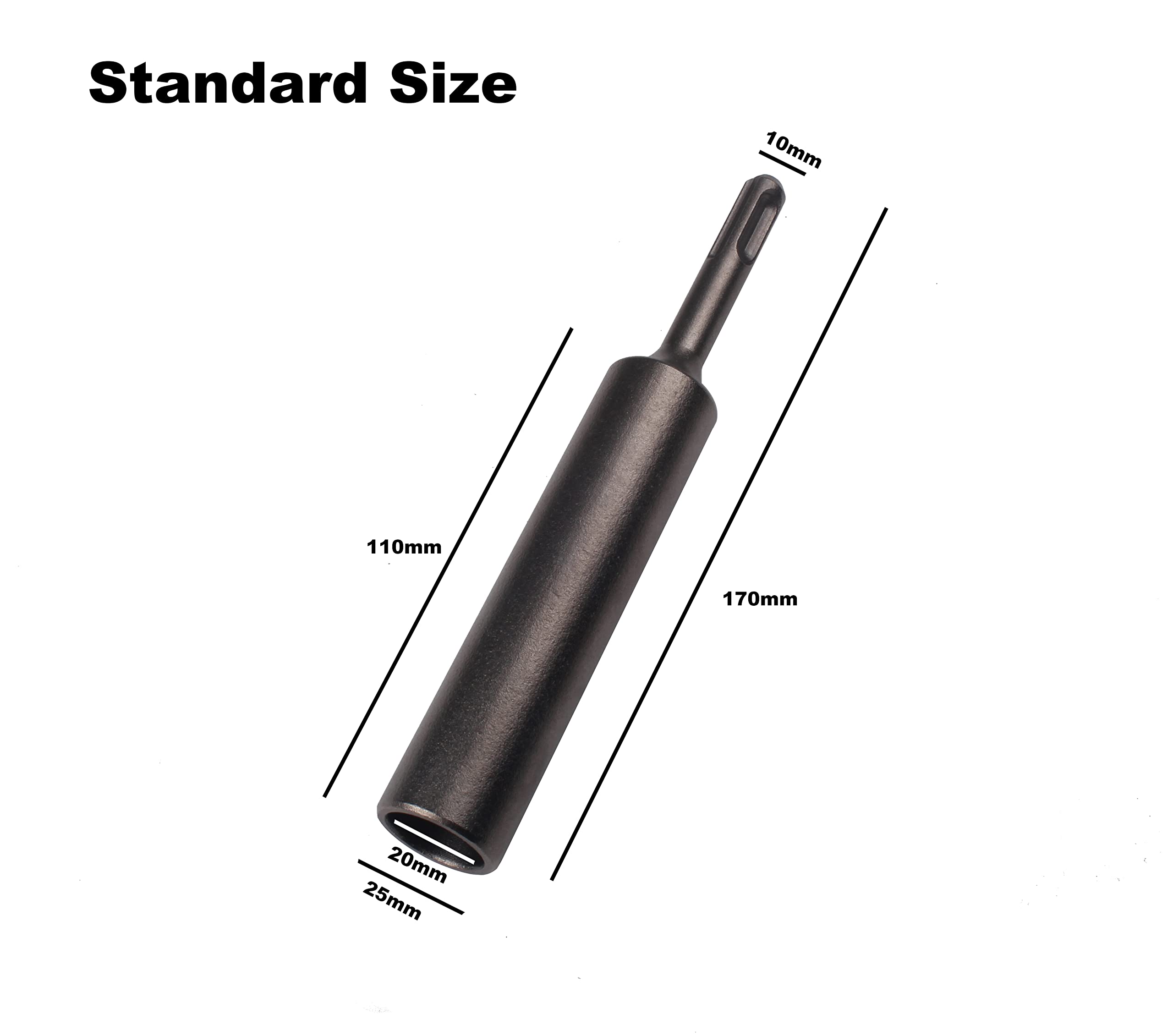 Dalekay SDS Plus Ground Rod Driver for 5/8 Inch and 3/4 Inch Ground Rods, Fit All SDS-Plus Rotary Hammer Drills 13/16 Inch InchX 6-11/16 Inch Inch(20X170mm)